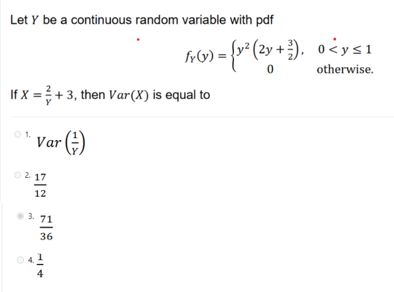 Solved Let Y be a continuous random variable with pdf | Chegg.com