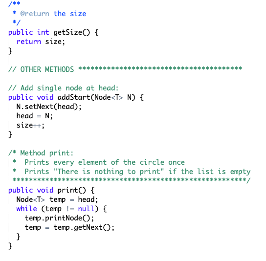 Solved public class LList { private Node head; private int | Chegg.com