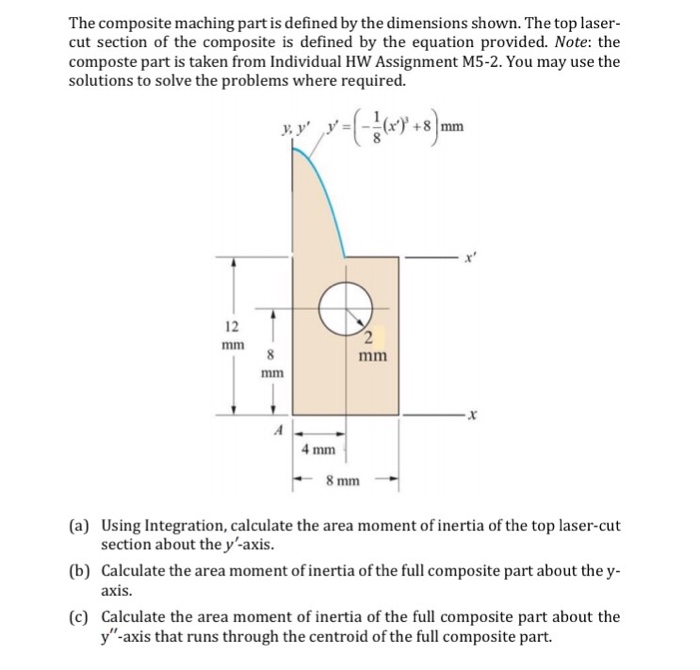 Solved The composite maching part is defined by the | Chegg.com