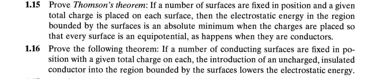 Solved 1.15 Prove Thomson's theorem: If a number of surfaces | Chegg.com