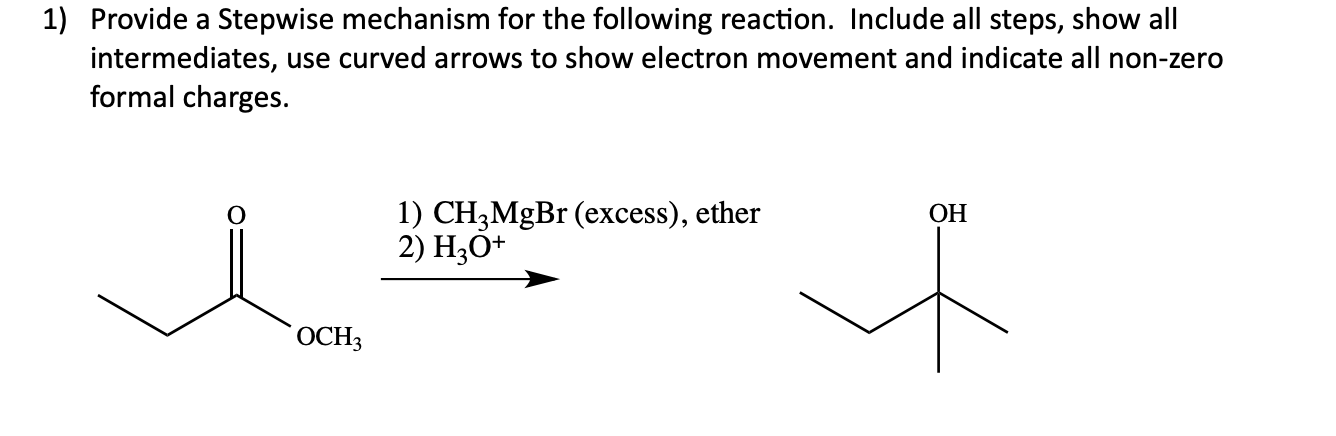 Solved 1) Provide a Stepwise mechanism for the following | Chegg.com