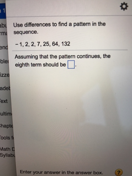 Solved Use differences to find a pattern in the sequence. | Chegg.com