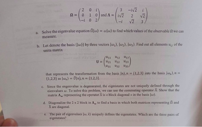 Solved Question 3. (7 pts) Three-dimensional vector space In | Chegg.com