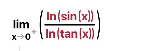 Solved limx→0+(ln(sin(x))ln(tan(x))) | Chegg.com