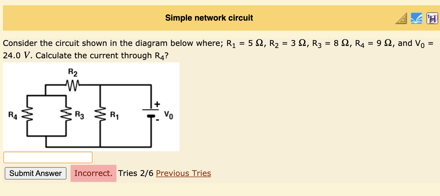 Solved Simple network circuit TH Consider the circuit shown | Chegg.com