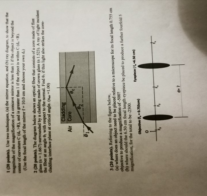 Solved 1 (20 points). Use two techniques, (a) the mirror | Chegg.com