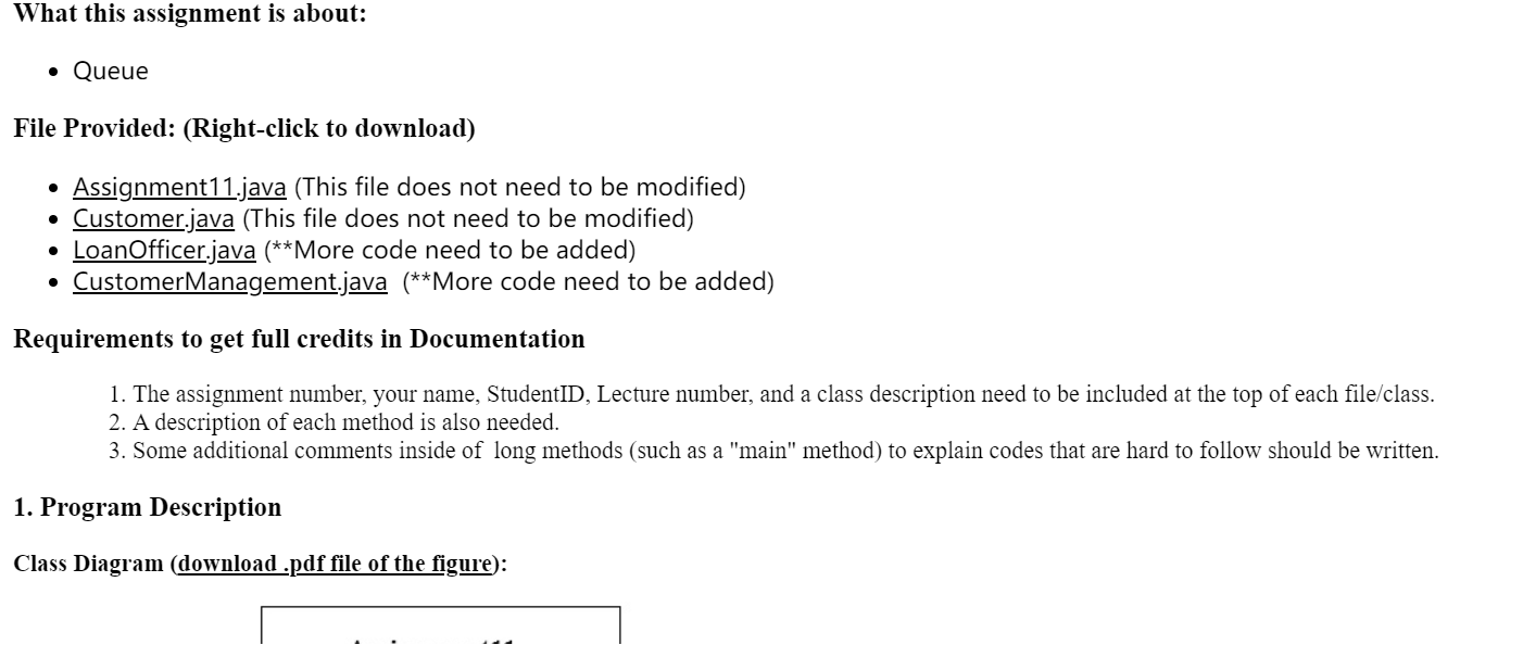 Solved What this assignment is about: • Queue File Provided: | Chegg.com