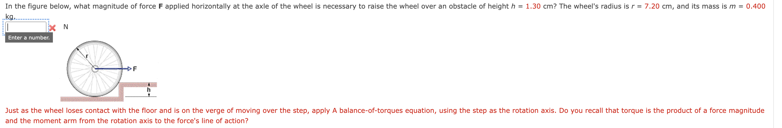 Solved and the moment arm from the rotation axis to the | Chegg.com