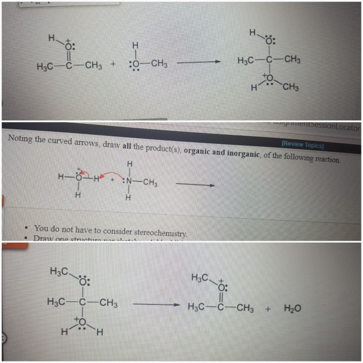 Solved O: H3C-C-CH3 to Noting the curved arrows, draw all | Chegg.com