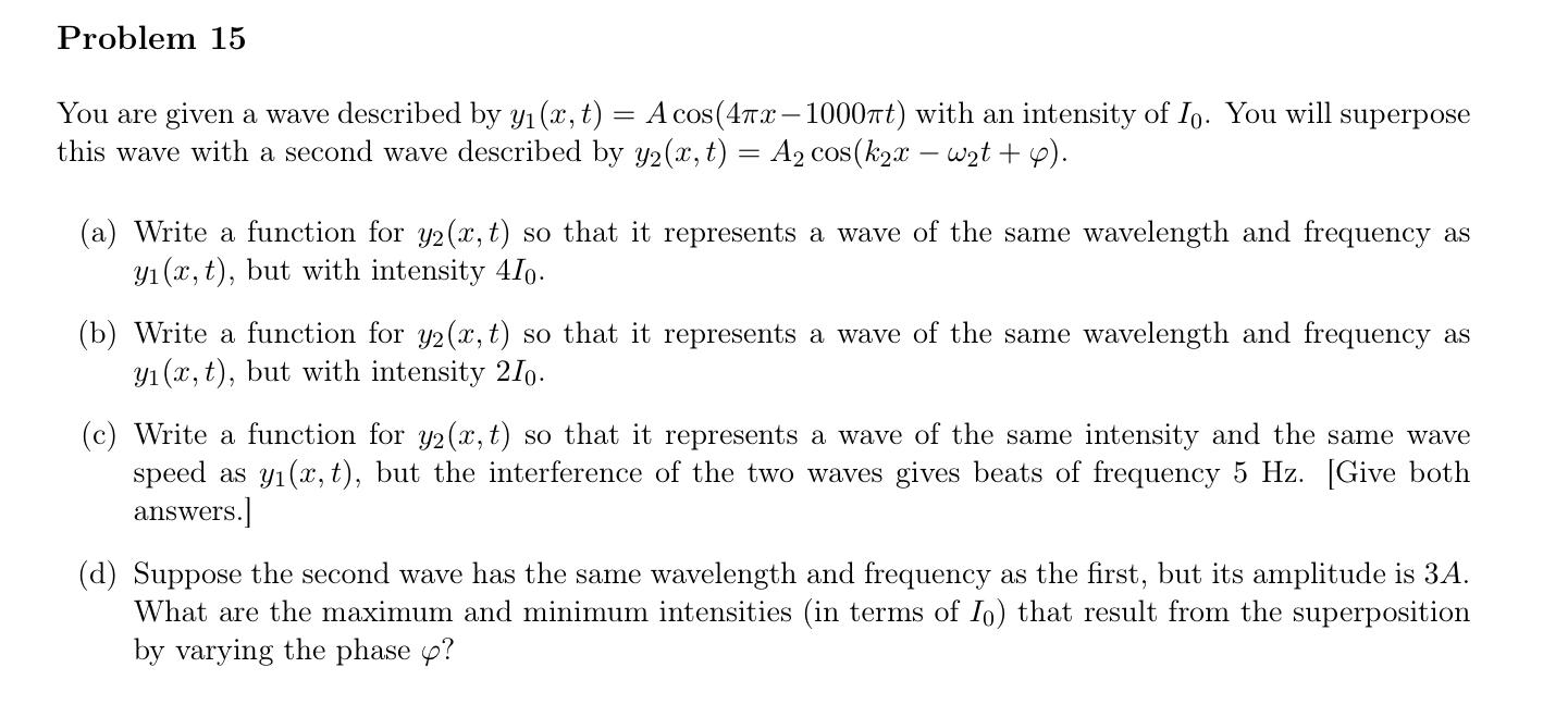 Solved You are given a wave described by | Chegg.com