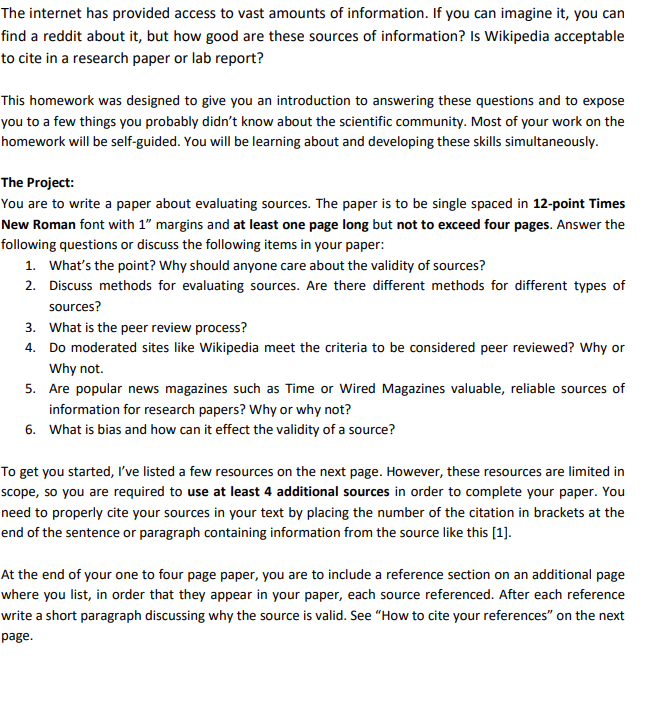 The internet has provided access to vast amounts of | Chegg.com