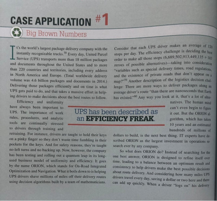 Solved 2Read carefully the Case Application # 1: Big Brown | Chegg.com