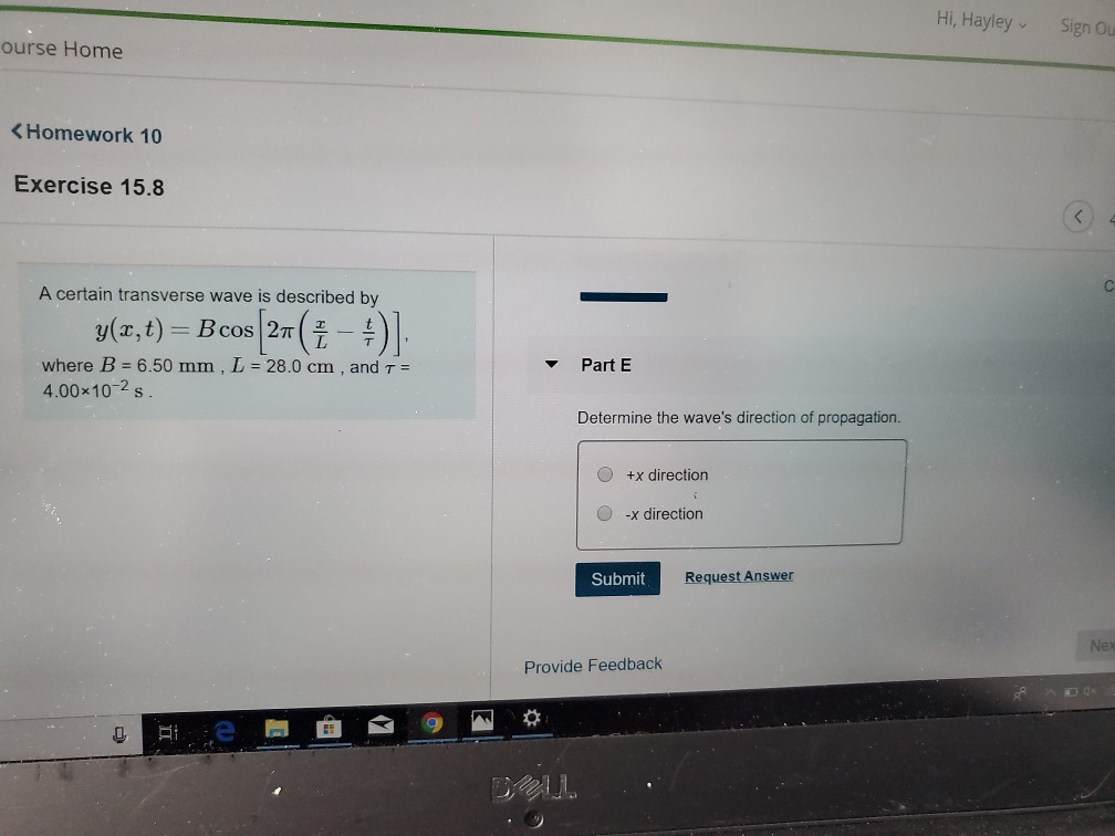 Solved PHY2048-F19 Hi, Hayley Sign Out Course Home