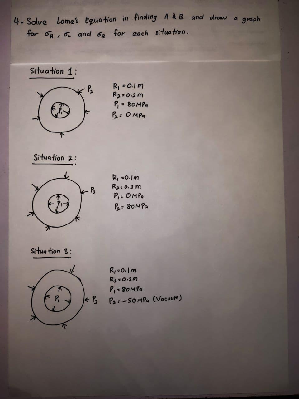 Solved 4. Solve Lame's Equation in finding A & B and draw a | Chegg.com