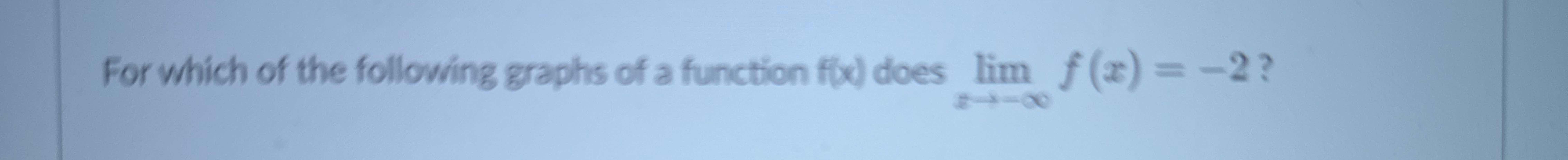 Solved For which of the following graphs of a function f(x) | Chegg.com