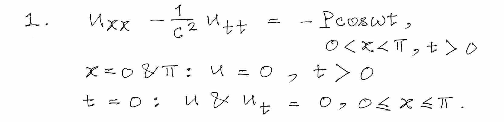 solve the following wave equation BVP's using the | Chegg.com