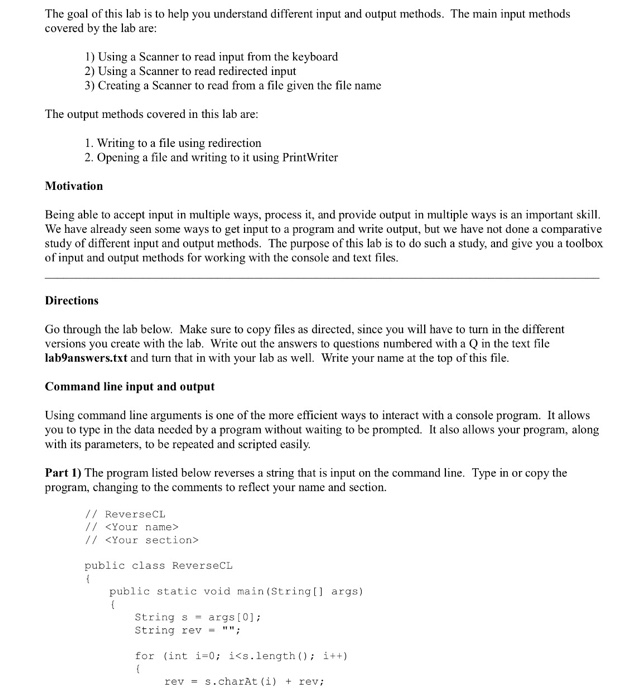 Solved The goal of this lab is to help you understand | Chegg.com