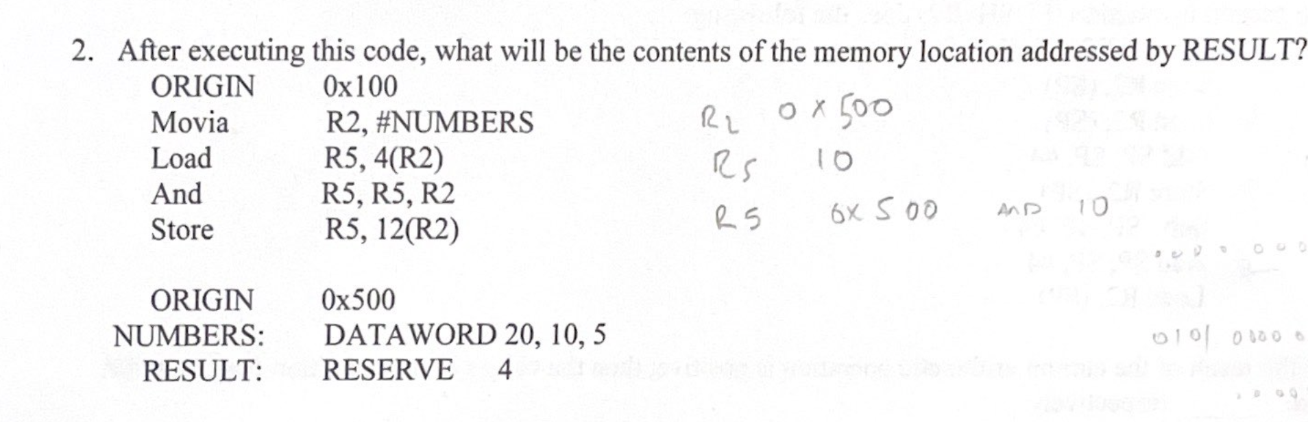 Solved 2. After executing this code, what will be the | Chegg.com