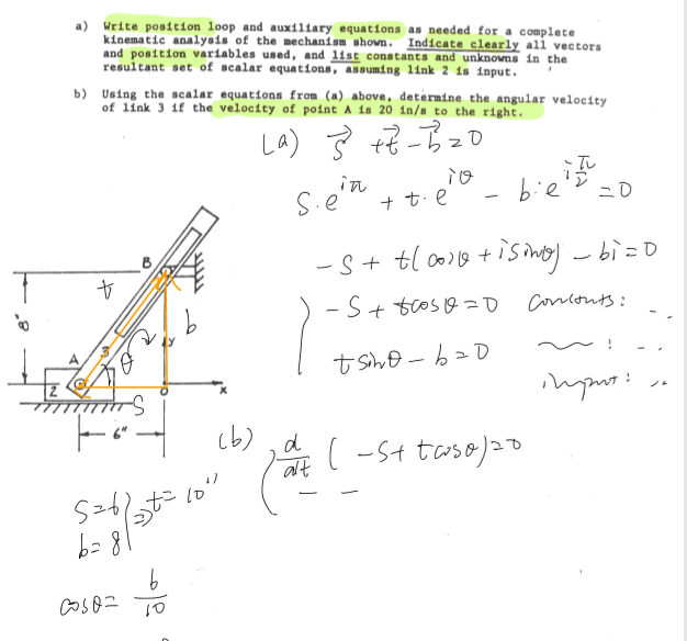a) Write position loop and auxiliary equations as | Chegg.com