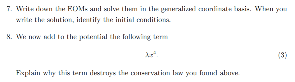 Solved uestion 2: Finding Ignorable Coordinates Consider | Chegg.com