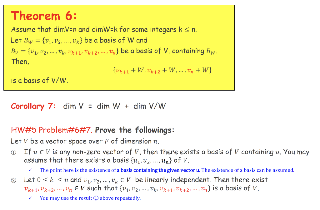 Solved Linear Algebra: The chapter is QUOTIENT SPACES AND | Chegg.com