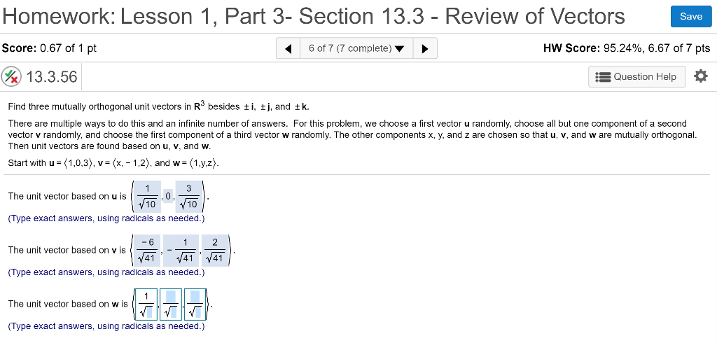 Solved Homework: Lesson 1, Part 3- Section 13.3 - Review of | Chegg.com