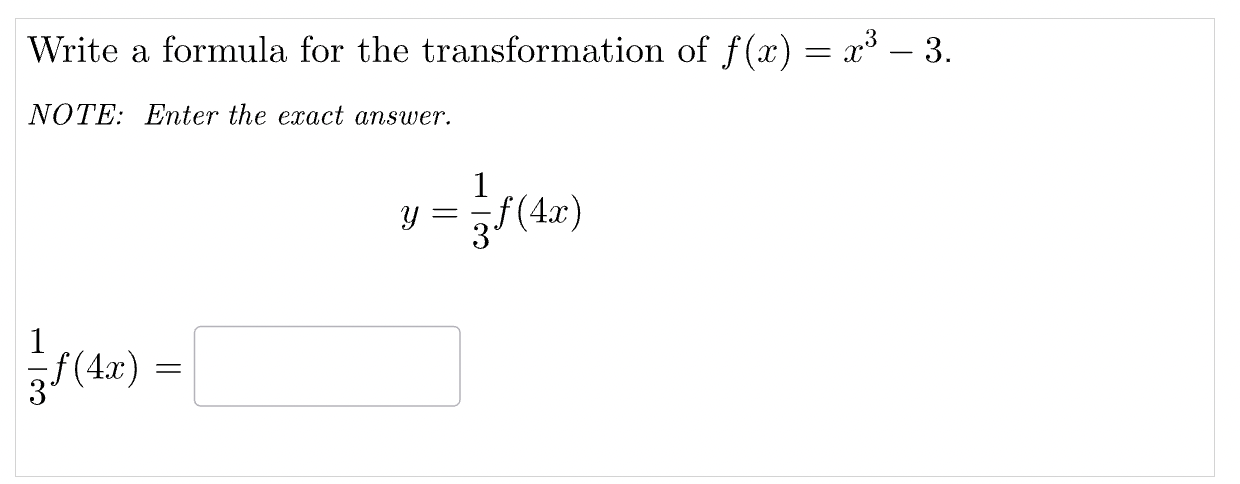 Solved Write a formula for the transformation of | Chegg.com