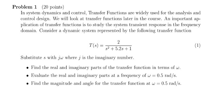 Solved In system dynamics and control, Transfer Functions | Chegg.com