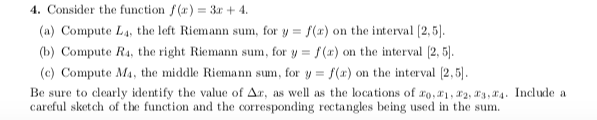 Solved 4. Consider the function /(x) = 3x + 4. (a) Compute | Chegg.com