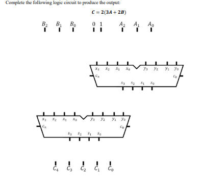 Solved Complete the following logic circuit to produce the | Chegg.com