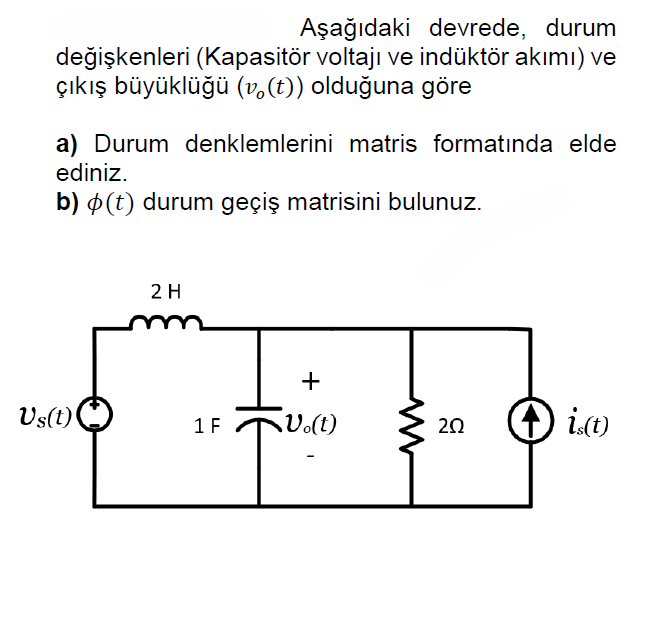 Solved In the circuit below, given that the state variables | Chegg.com