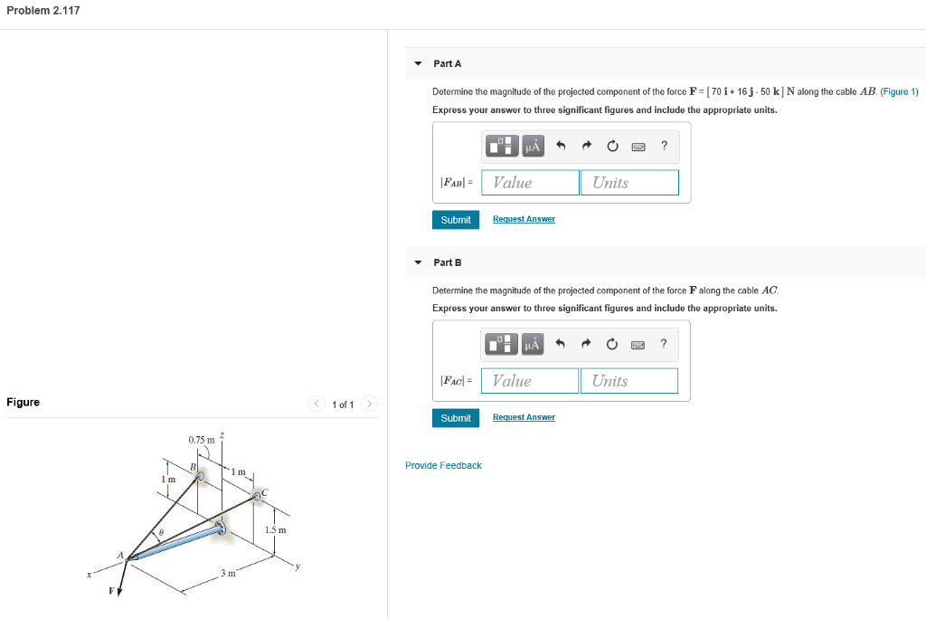 Solved Problem 2.117 Part A Determine the magnitude of the | Chegg.com