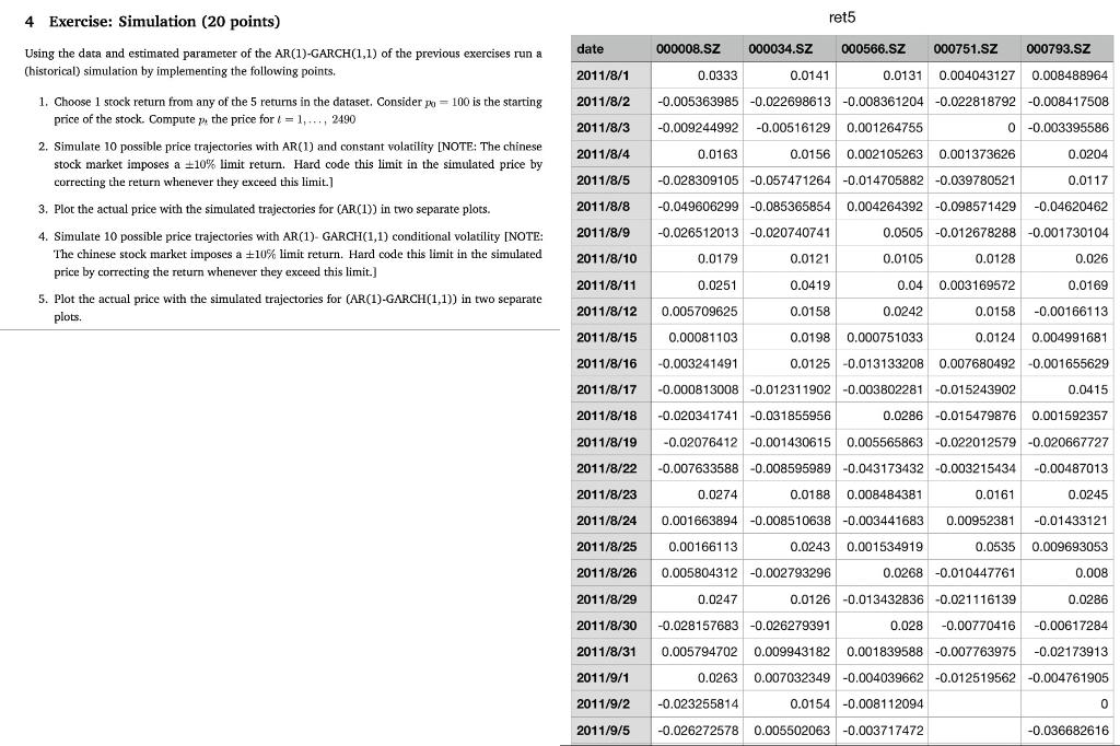 Exercise 4！Python please，I already separated and | Chegg.com