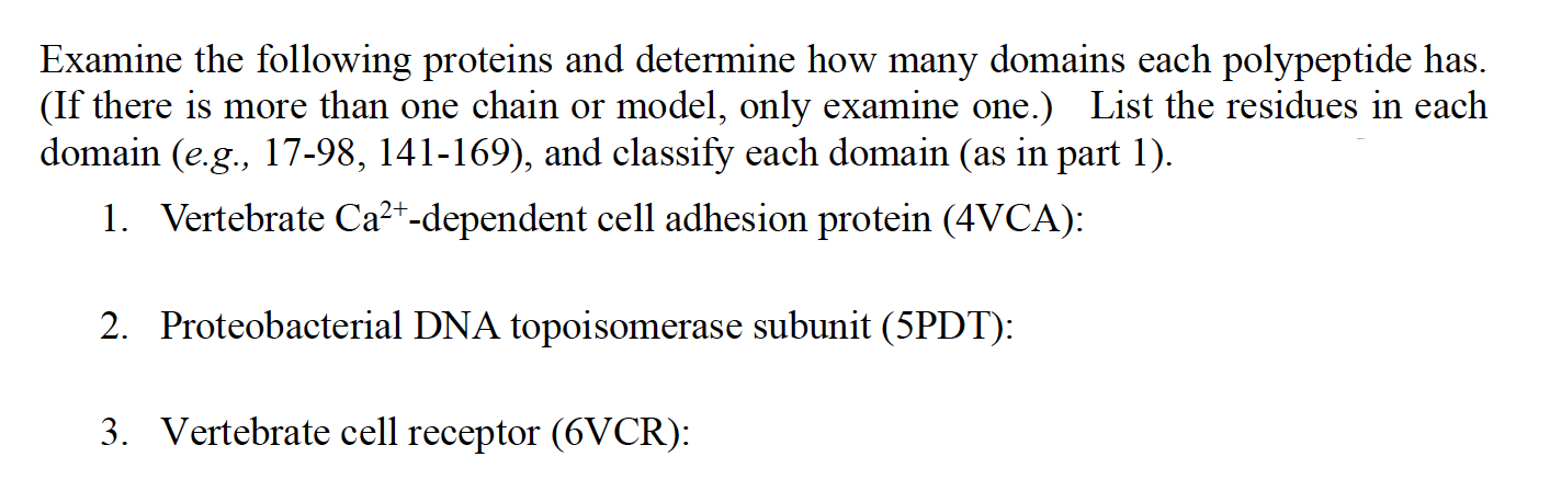 Classify the folds of the following proteins. (Each | Chegg.com
