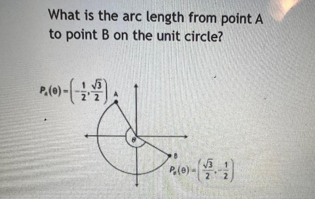 Solved What is the arc length from point A to point B on the | Chegg.com