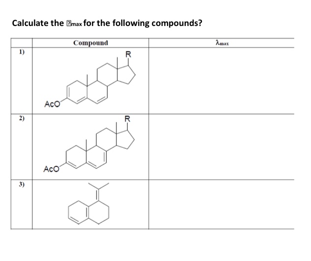 Solved Calculate the Ωmax for the following compounds? | Chegg.com Solved Calculate the Ωmax for the following compounds? | Chegg.com