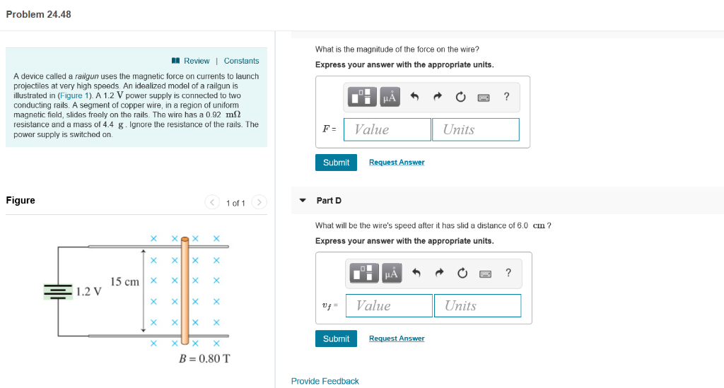 Solved Problem 24.48 What is the magnitude of the force on | Chegg.com