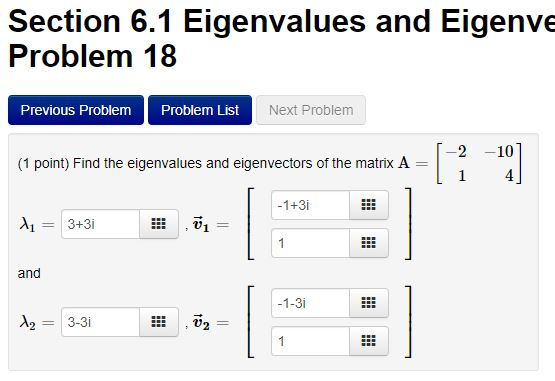 Solved Section 6.1 Eigenvalues and Eigenve Problem 18 | Chegg.com