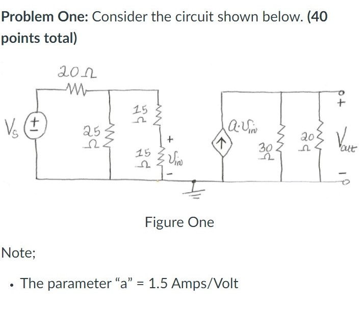 Solved a) Determine the numerical value of Vout/Vs. b) For | Chegg.com