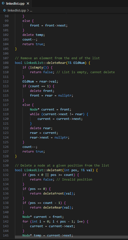 Solved You Must Have A Working Linkedlist Data Structure We