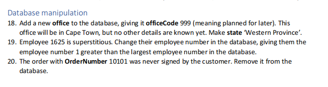 Solved 2 Assignment 4 Part 1: SQL to submit to the | Chegg.com
