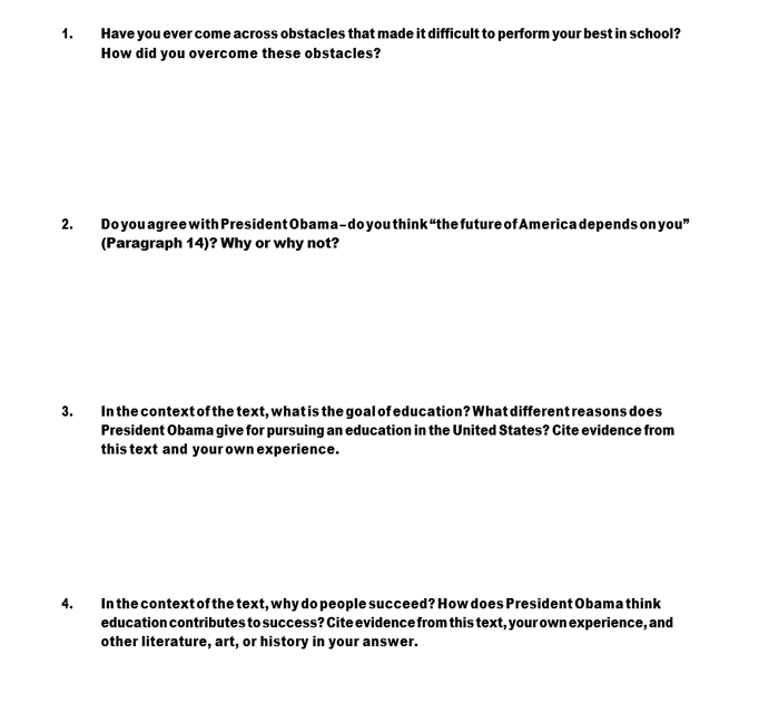 Solved President Obama's National Address to America's | Chegg.com