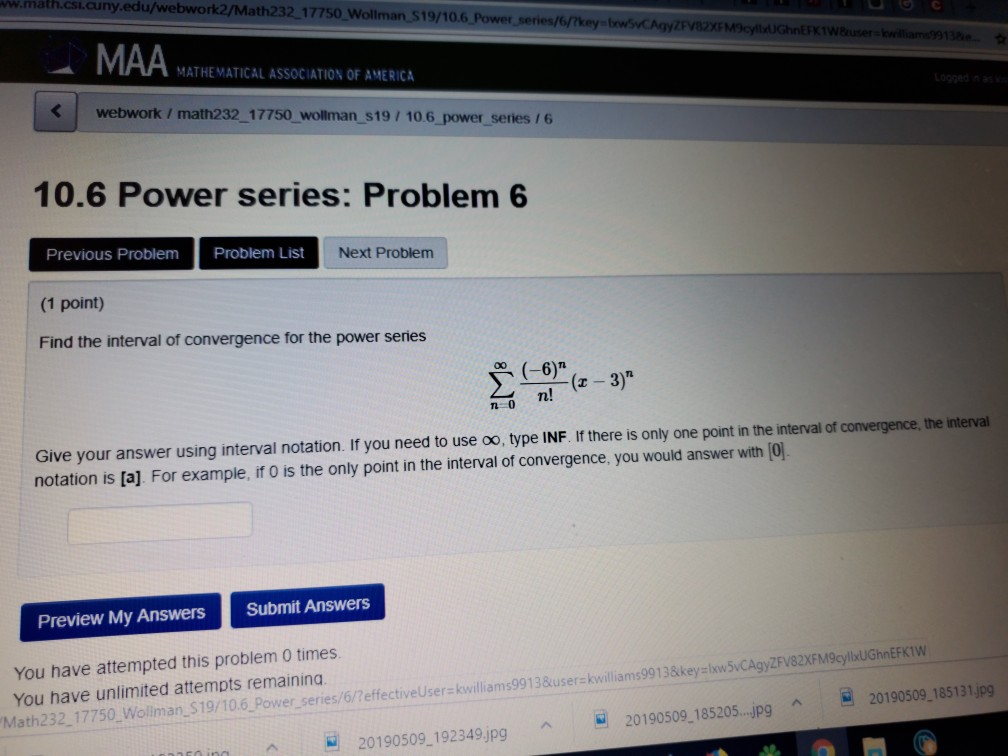 Solved w.math.csi.cuny.edu/webwork2/Math232 17750 Wollman | Chegg.com