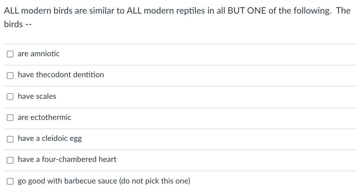 Solved The biological function of the furcula is to balance | Chegg.com