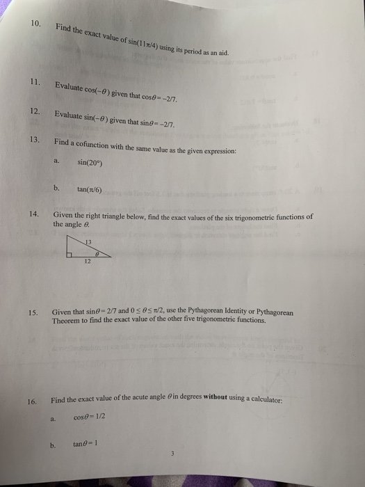 Solved MATH 113 PRECALCULUS II LAB 2: PRACTICE 4.1-4.4 Name: | Chegg.com