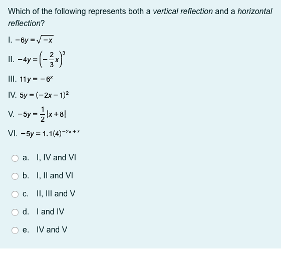 Solved Which of the following represents both a vertical | Chegg.com