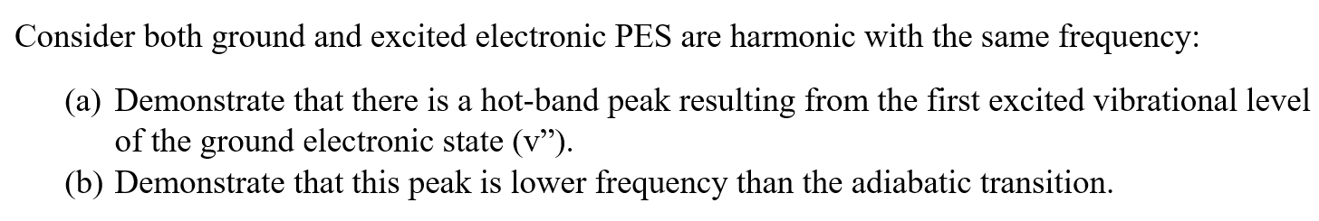 Solved Consider both ground and excited electronic PES are | Chegg.com