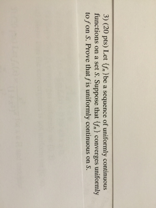 Solved Let {f_n} be a sequence of uniformly continuous | Chegg.com