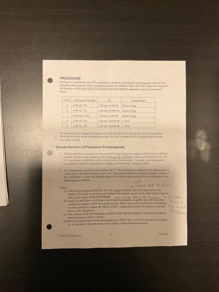 Solved what is the objective/ purpose of the Kinetics lab | Chegg.com