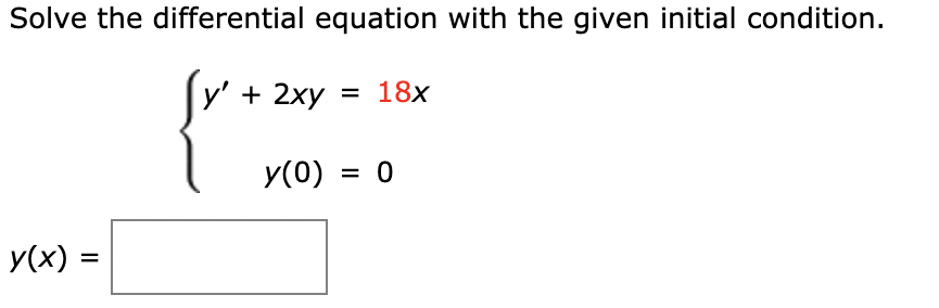 Solved The exercise below has one differential equation that | Chegg.com